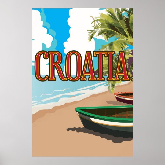 CROATIA vintage travel poster | Zazzle.com