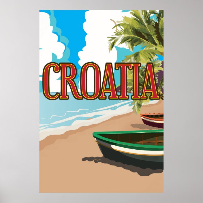 CROATIA vintage travel poster | Zazzle.com