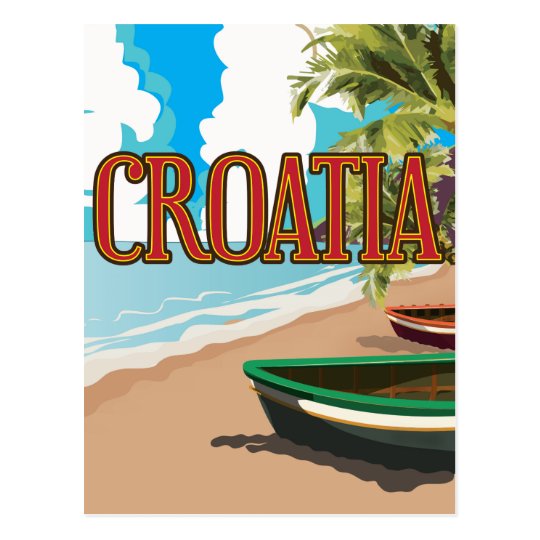 CROATIA vintage travel poster Postcard | Zazzle.com
