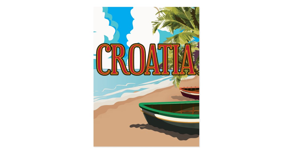 CROATIA vintage travel poster Postcard | Zazzle.com