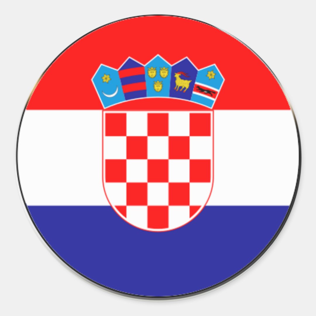Croatian Coat of Arms | Hrvatski grb Classic Round Sticker | Zazzle
