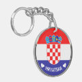 Croatian Coat of Arms | Hrvatski grb w/Text Keychain | Zazzle