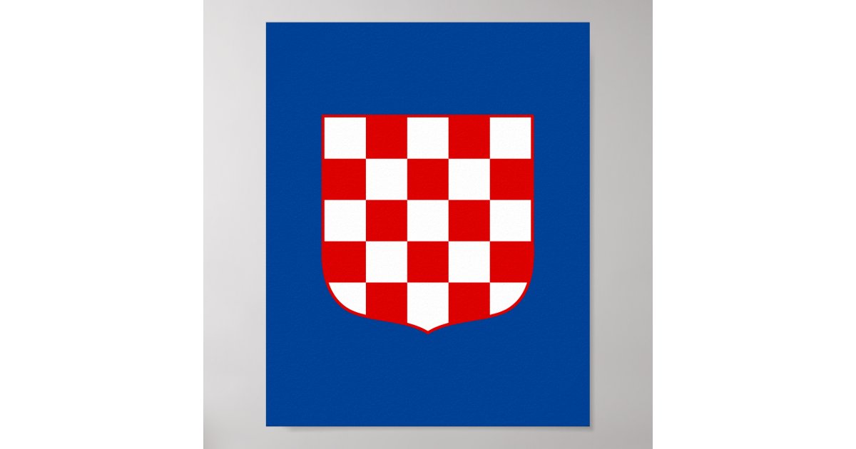 Croatian coat of arms pattern poster | Zazzle