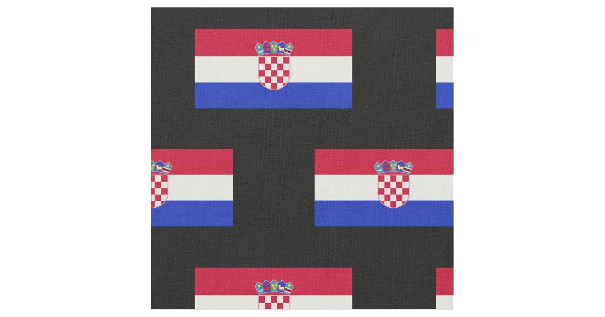 Croatian Flag Fabric | Zazzle