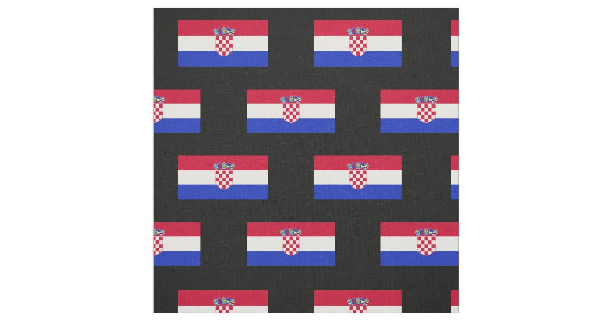 Croatian Flag Fabric | Zazzle
