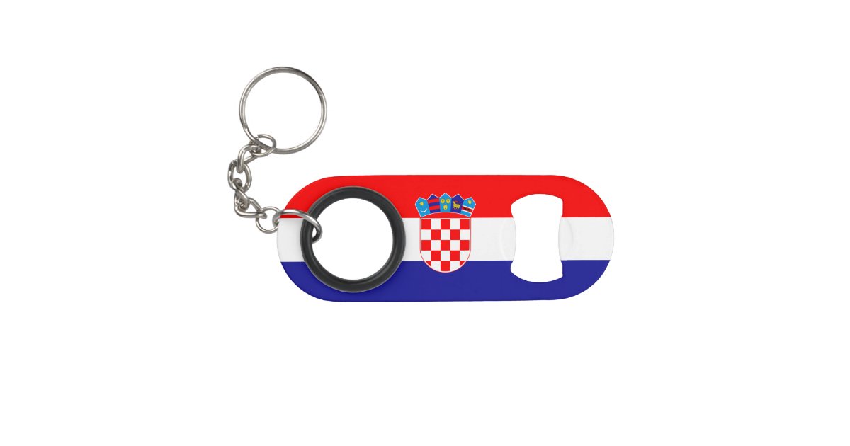 Croatian Flag Keychain Bottle Opener | Zazzle