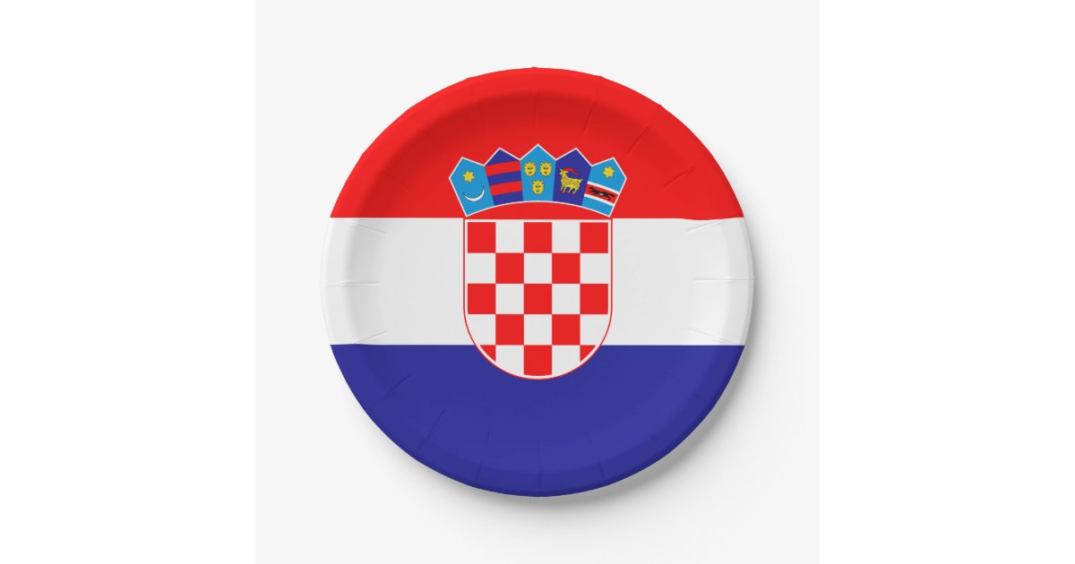 Croatian Flag Paper Plates | Zazzle