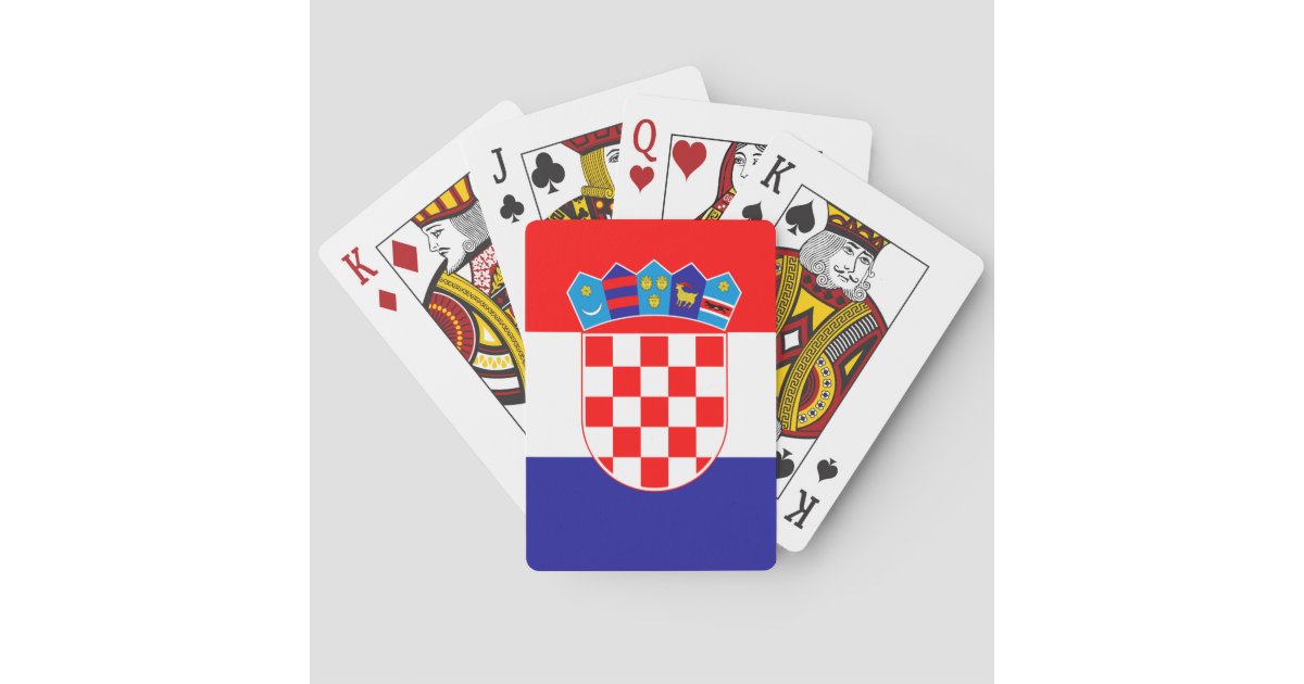 Croatian flag playing cards | Zazzle