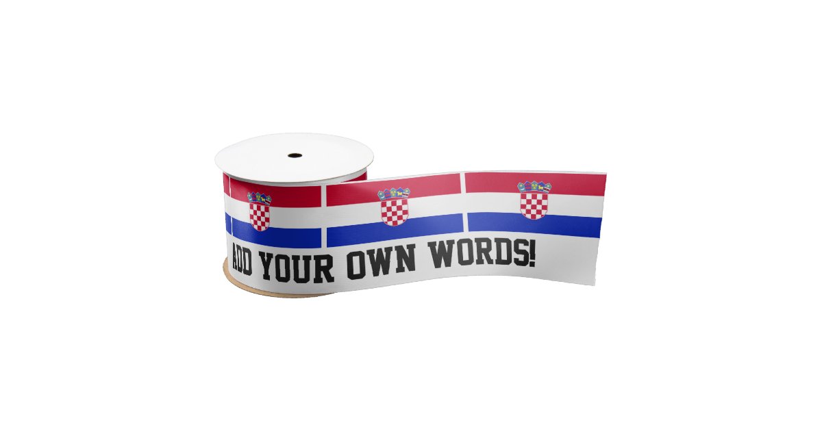 Croatian Flag Satin Ribbon | Zazzle