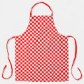 Croatian Red White Checkerboard Pattern Apron | Zazzle