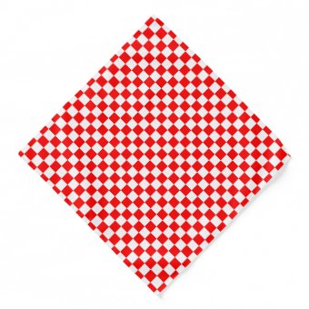 Croatian Red White Checkerboard Pattern Bandana | Zazzle