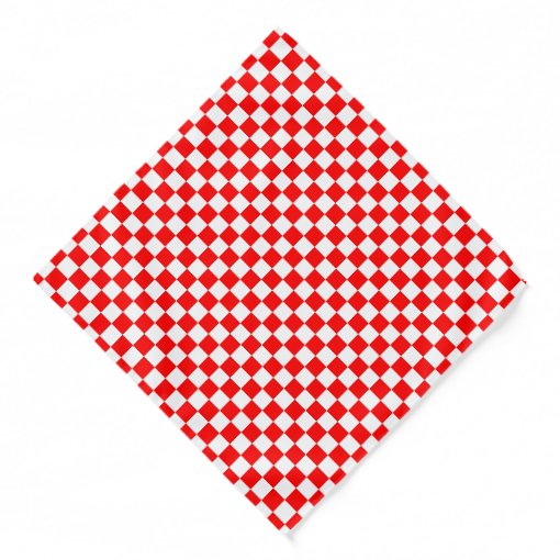 Croatian Red White Checkerboard Pattern Bandana | Zazzle