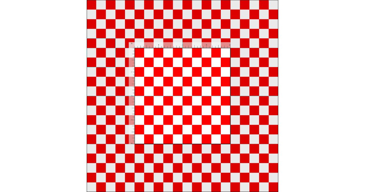 Croatian Red White Checkers Geometric Pattern Fabric | Zazzle