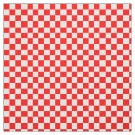 Red White Croatian Checkerboard Pattern Fabric | Zazzle