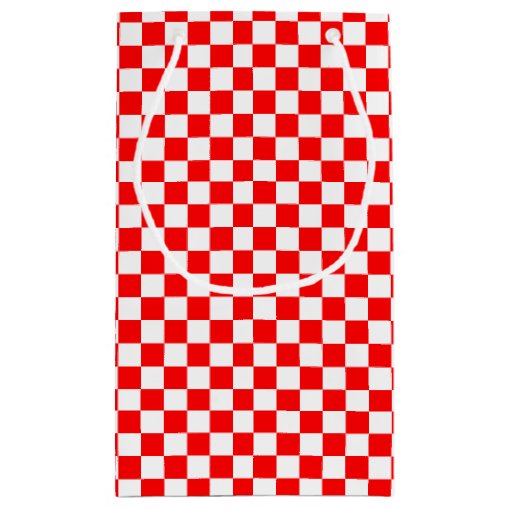 Croatian Red & White Checkers Small Gift Bag | Zazzle