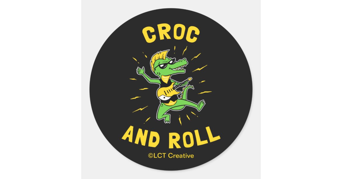 Croc And Roll Classic Round Sticker | Zazzle