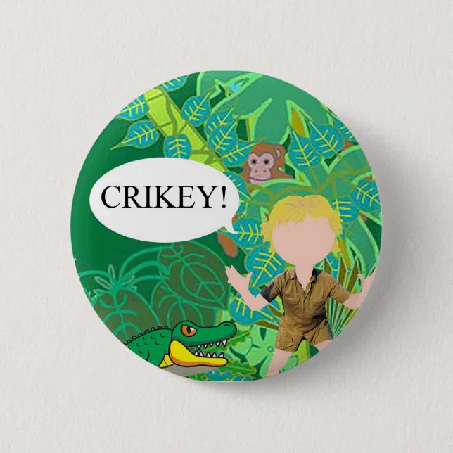 Croc Hunter Button | Zazzle