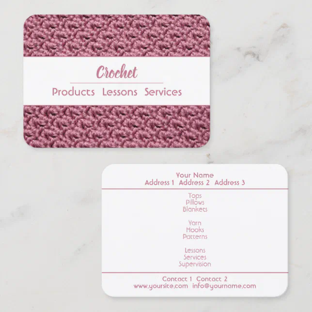 CROCHET - Business Card | Zazzle