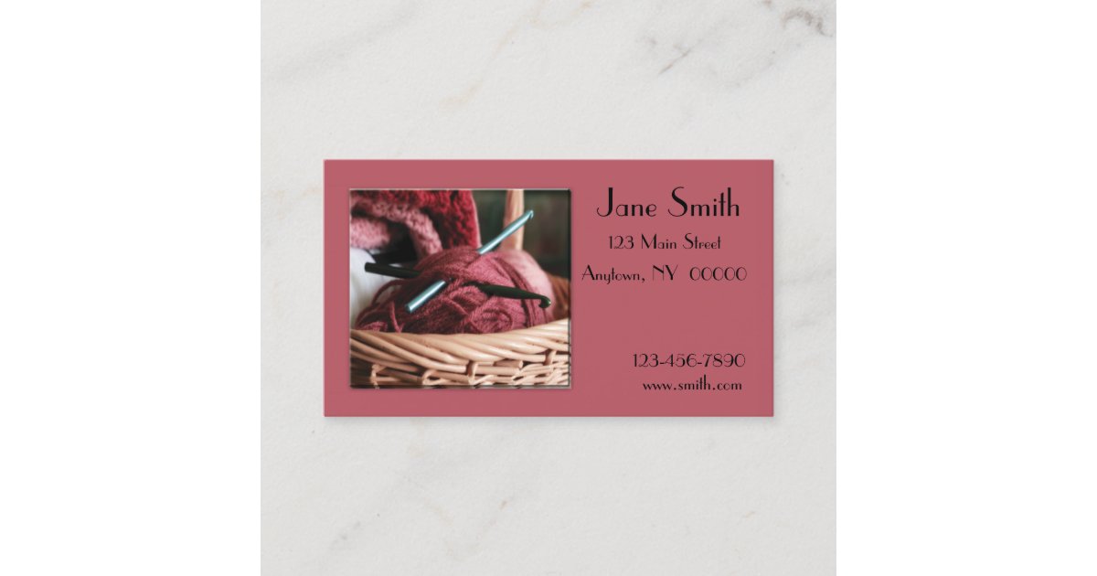Crochet Business Card | Zazzle