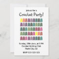 Crochet Colorful Knitting Yarn Crochet Party Invitation | Zazzle