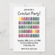 Crochet Colorful Knitting Yarn Crochet Party Invitation | Zazzle