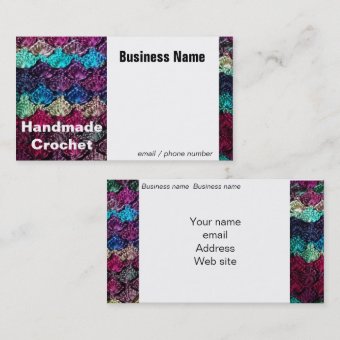 Crochet Handmade Business Card | Zazzle