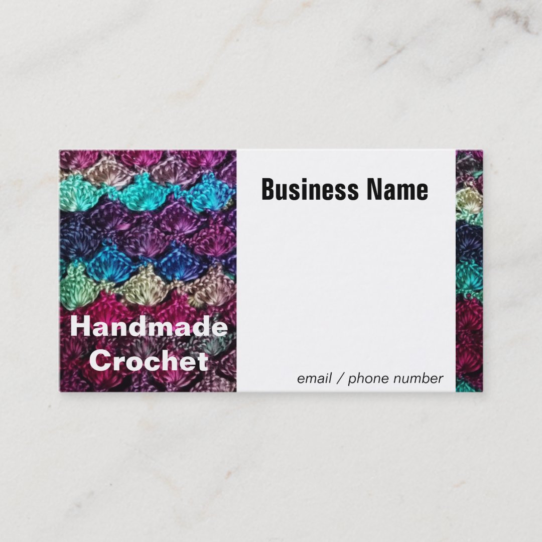 Crochet Handmade Business Card | Zazzle