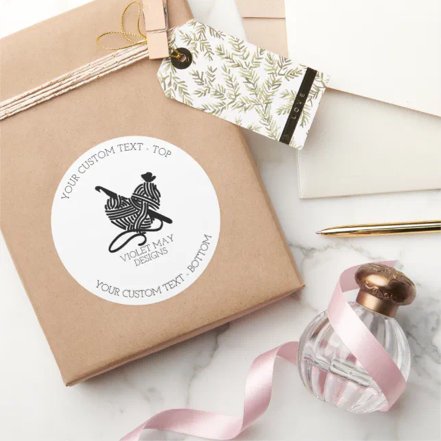 Crochet Hook and Yarn Multi Purpose Classic Round Sticker | Zazzle