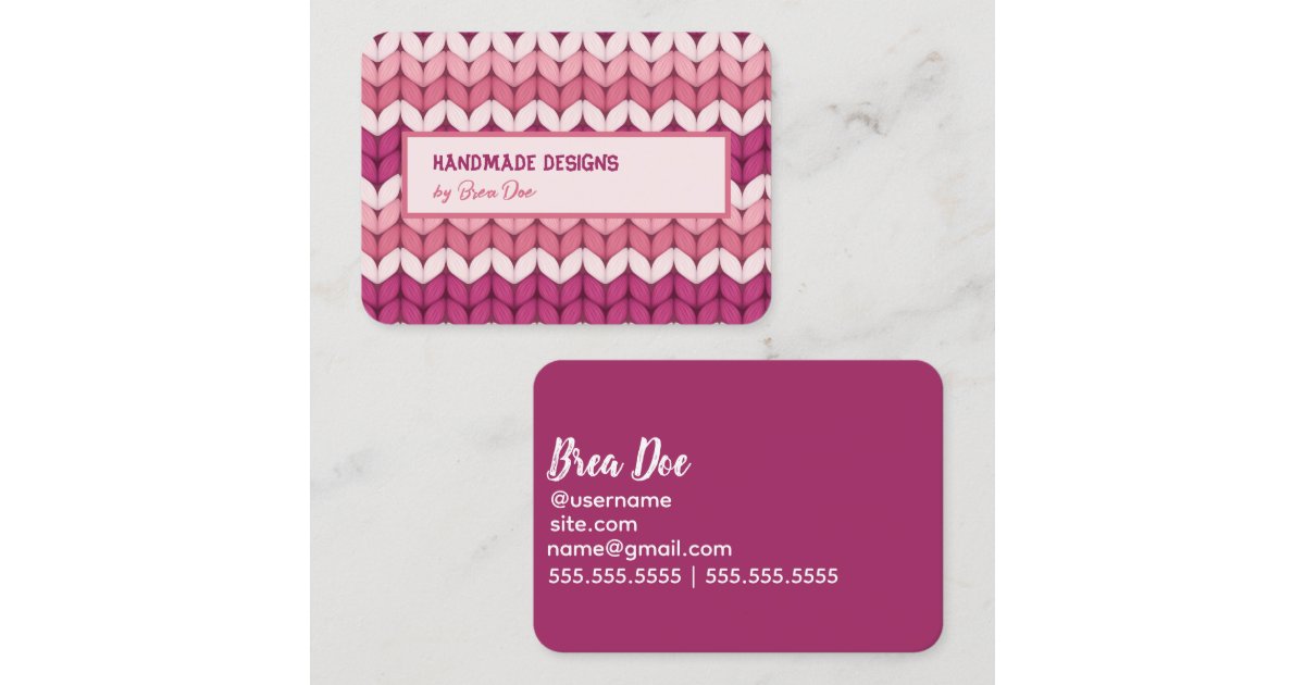 Crochet Knitting Business Card | Zazzle
