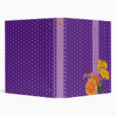 Crochet Project Organizer | Purple Floral 3 Ring Binder | Zazzle