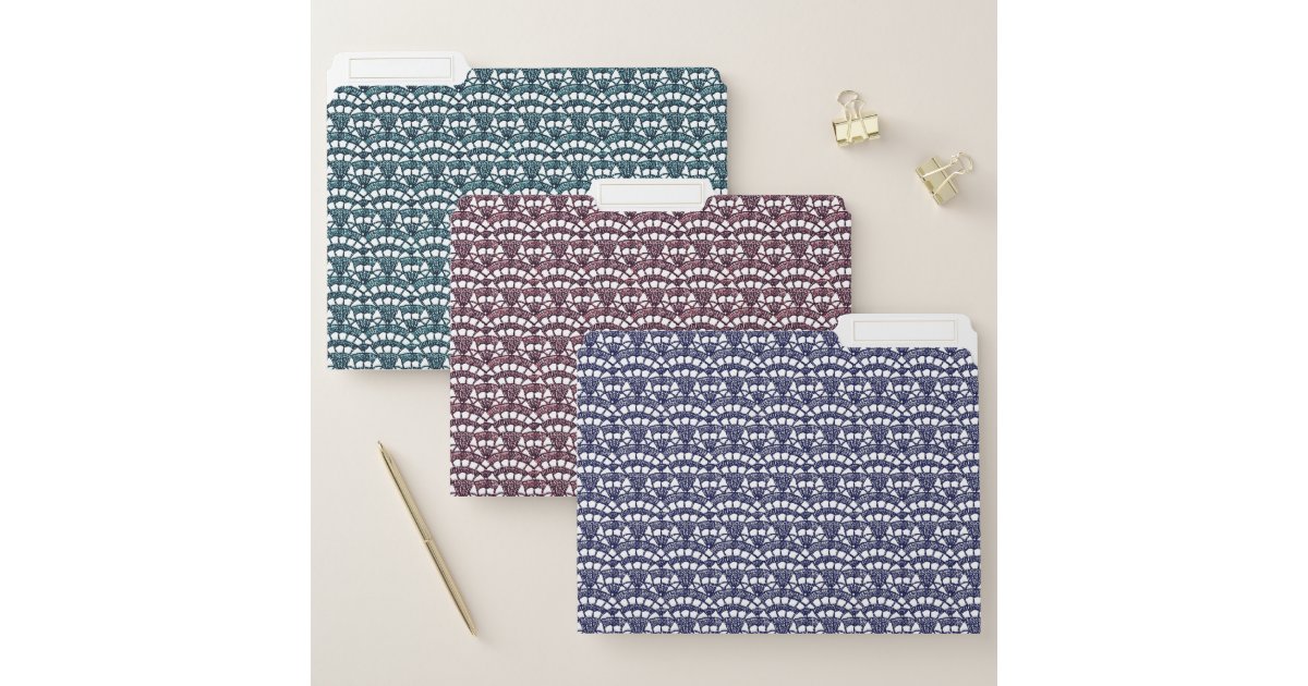 Crochet Stitch Background File Folder | Zazzle