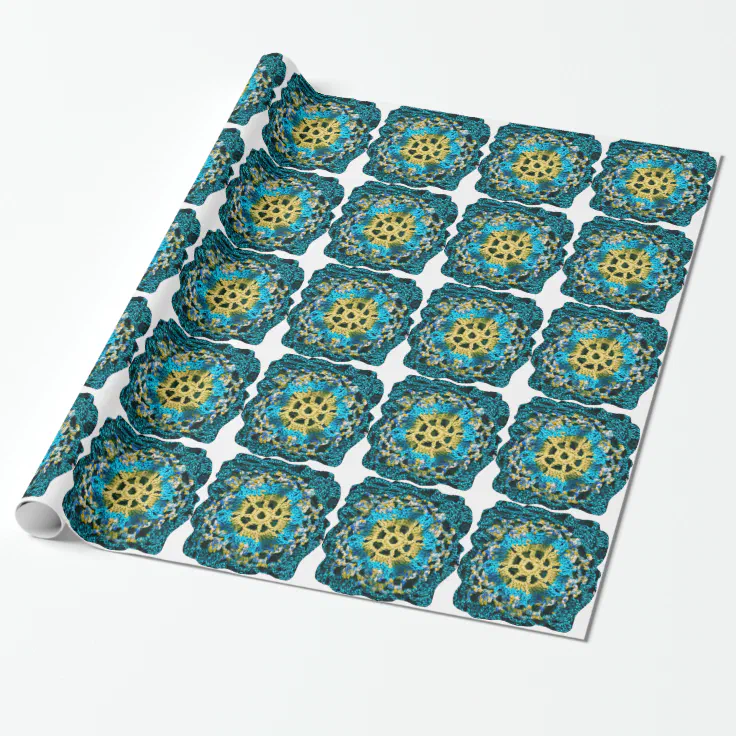 Crocheted Wrapping Paper | Zazzle