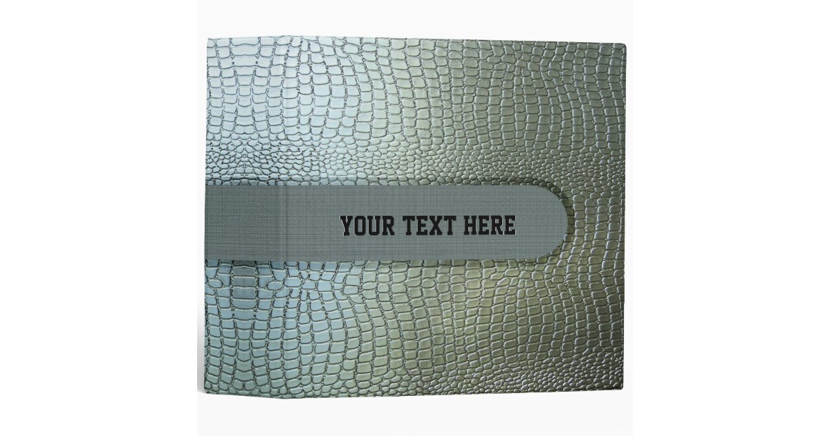 Crocodile Leather Pattern 3 Ring Binder | Zazzle