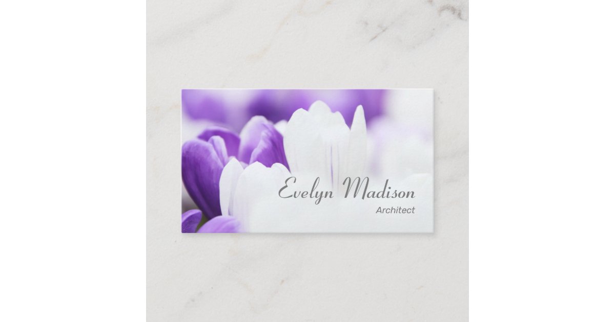 Crocus Background Business Card | Zazzle