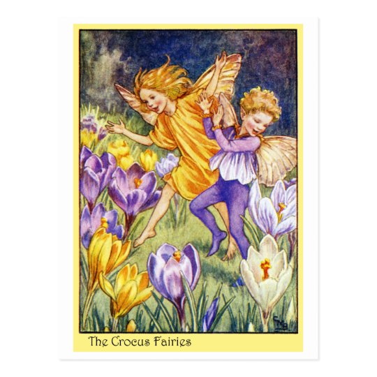 Crocus Fairy Postcard | Zazzle.com