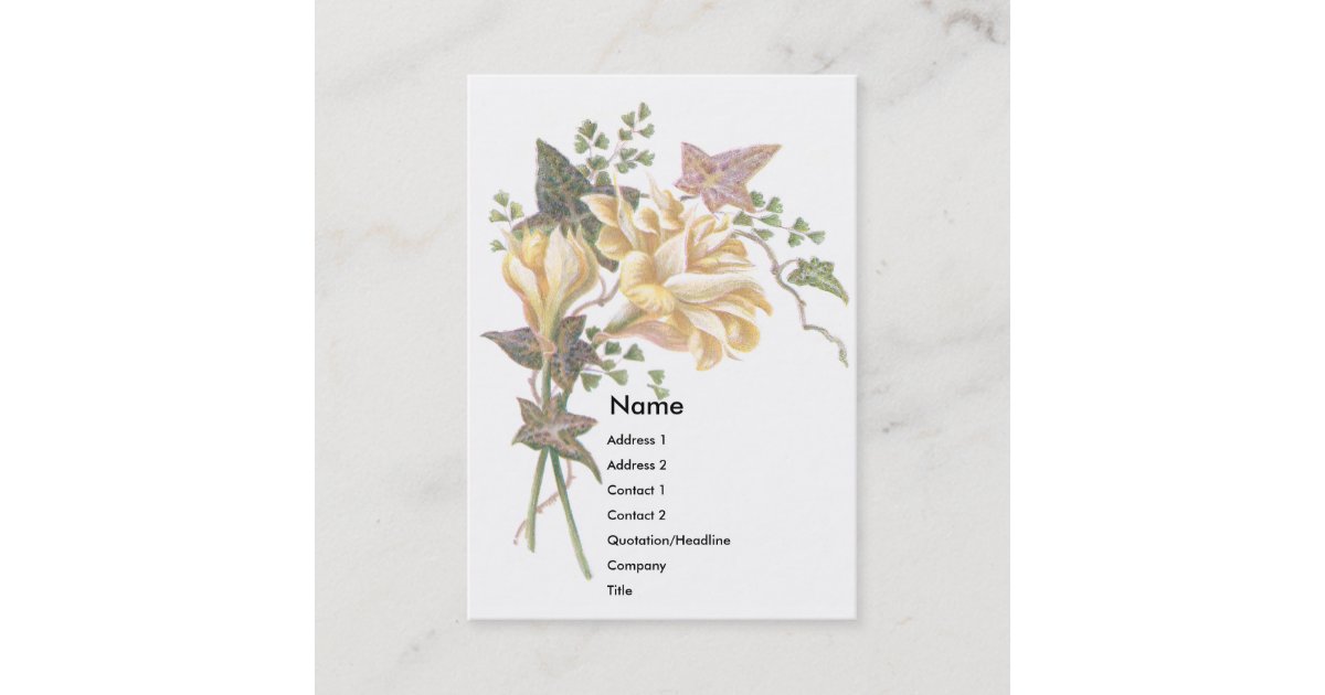 Crocus & Ivy Victorian Trade Card | Zazzle