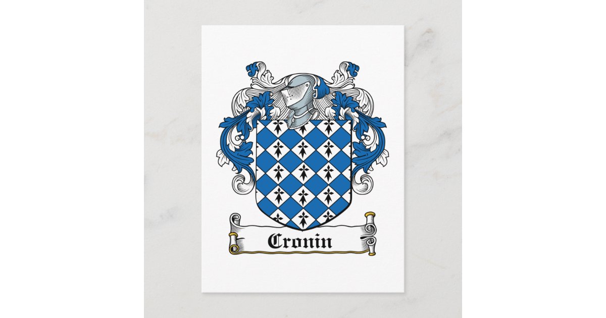 Cronin Family Crest Postcard | Zazzle