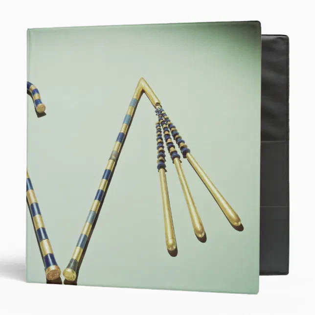 Crook and flail, from the Tomb of Tutankhamun Binder | Zazzle