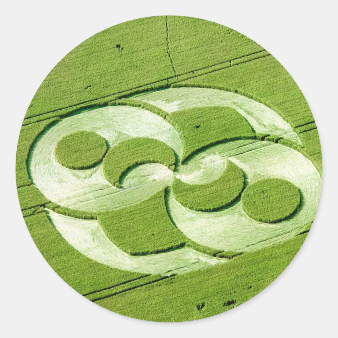Crop Circle Julia Set Liddington Castle 1996 Classic Round Sticker Zazzle