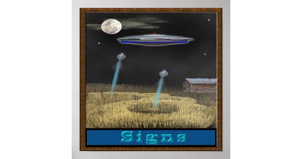 Crop circle ufo poster | Zazzle