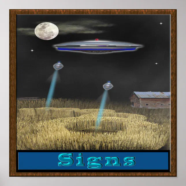Crop circle ufo poster | Zazzle