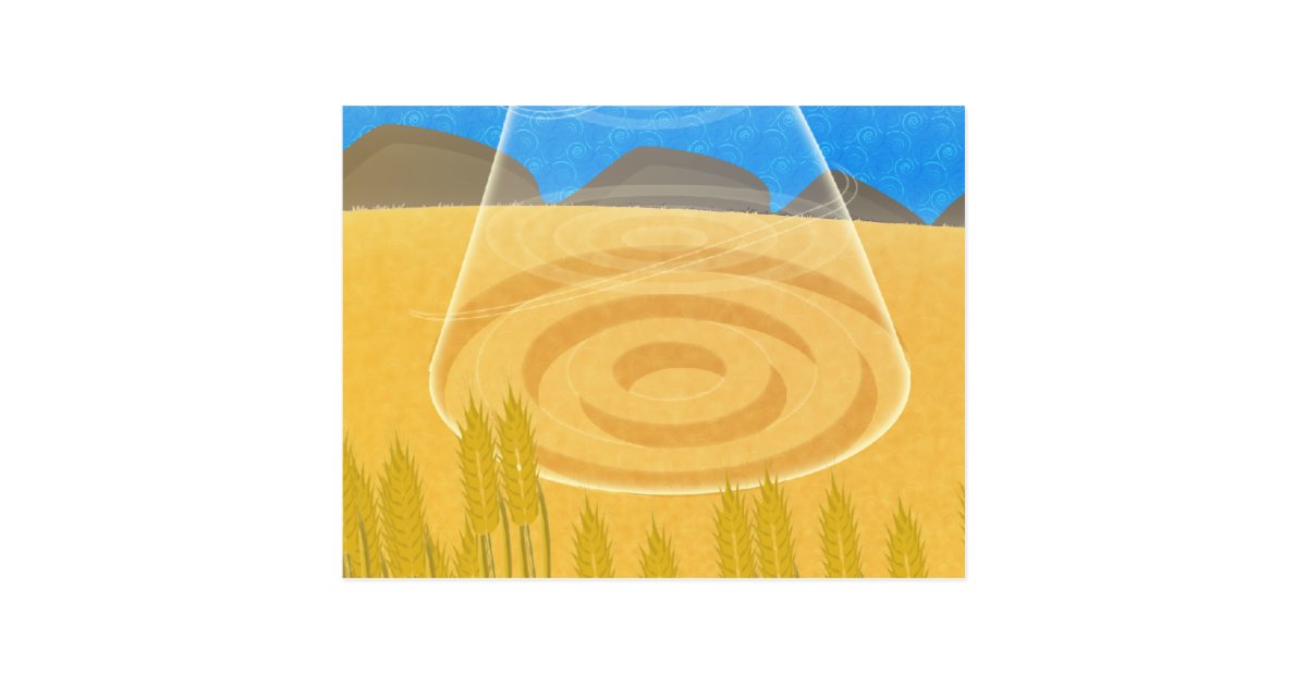 Crop Circles UFO Postcard | Zazzle.com