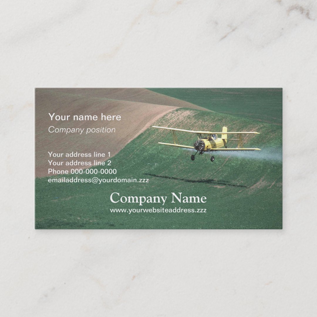 Crop duster business card | Zazzle