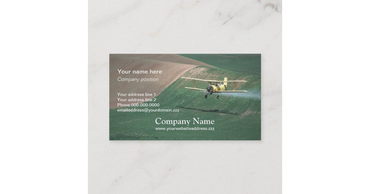 Crop duster business card | Zazzle