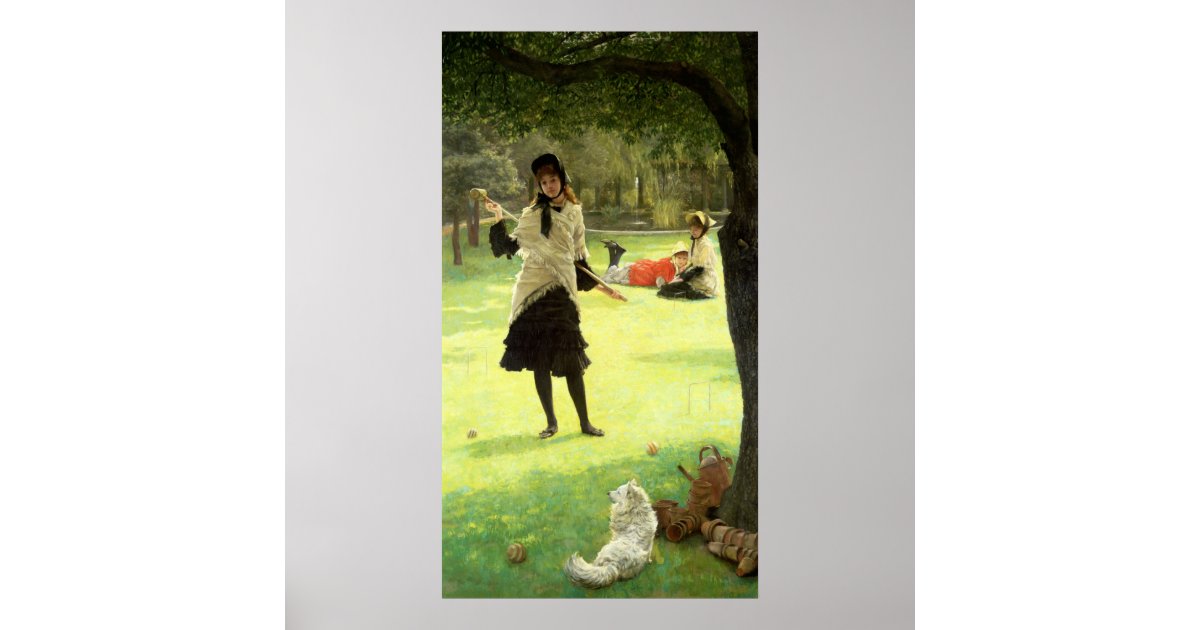 Croquet, c.1878 poster | Zazzle