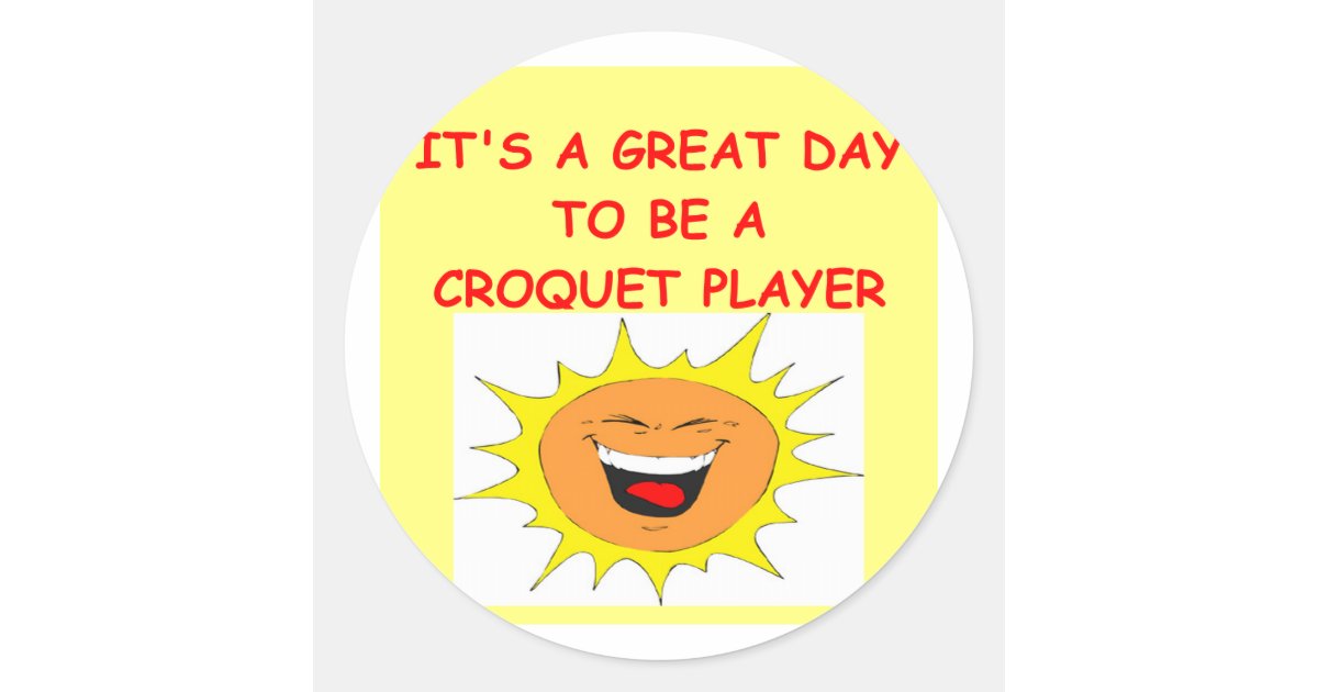 CROQUET CLASSIC ROUND STICKER | Zazzle