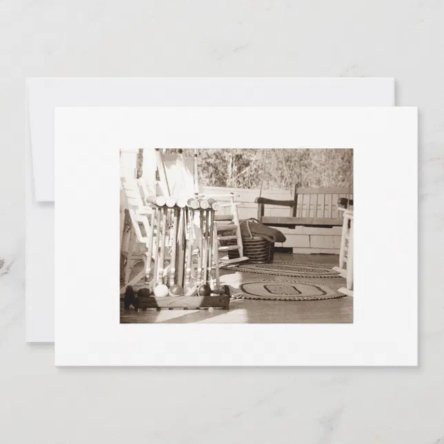 CROQUET, FUN, PARTY TIME INVITATION | Zazzle