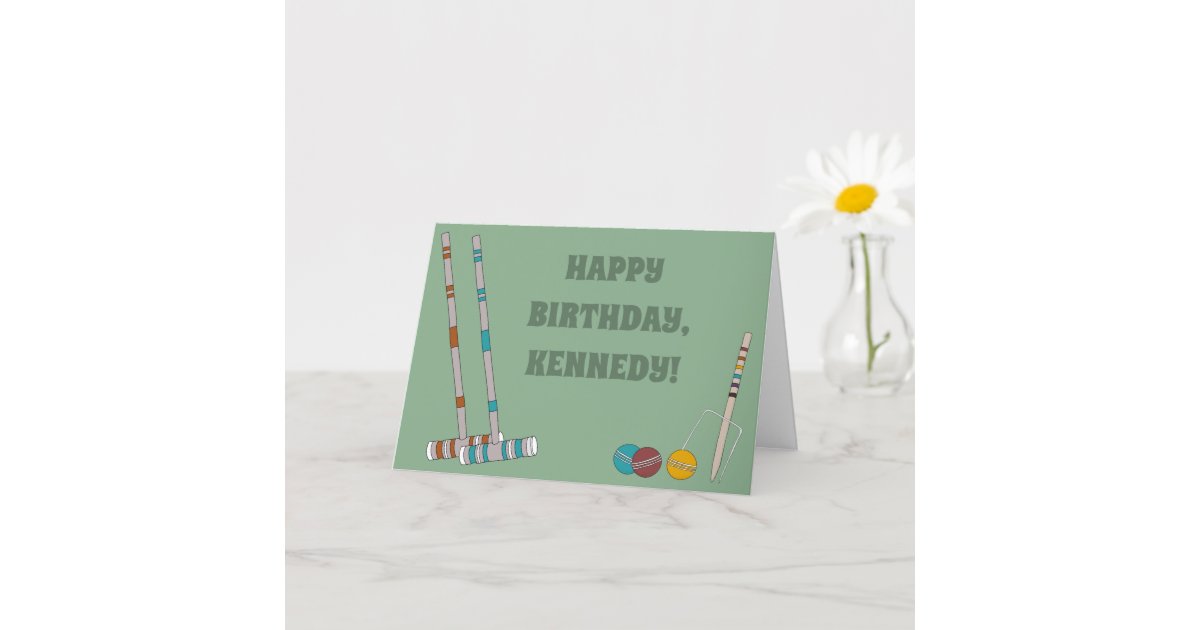Croquet Game Custom Birthday Card | Zazzle