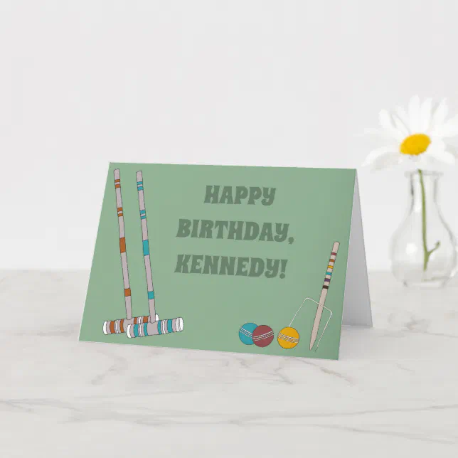 Croquet Game Custom Birthday Card | Zazzle