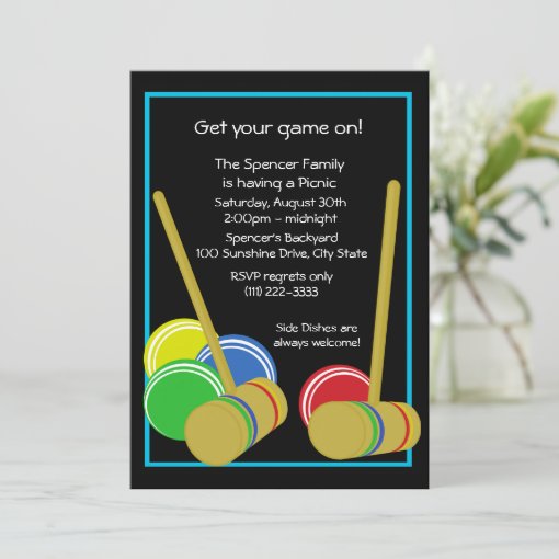 Croquet/ Picnic Invitation | Zazzle